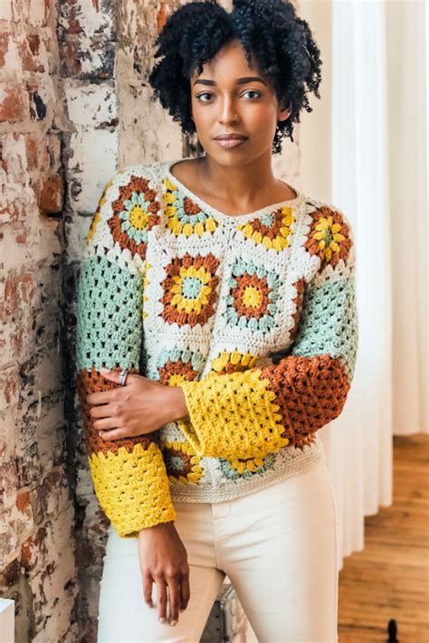 35 Free Crochet Granny Square Cardigan Patterns Blitsy