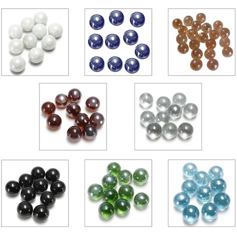 4X Murmeln 16mm Glasmurmeln Knicker Glaskugeln Deko Farb Nuggets
