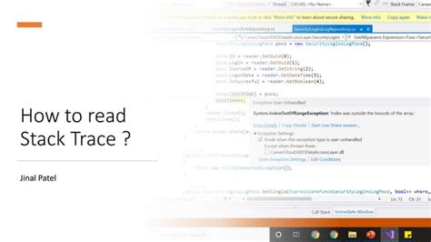 how to read stack trace in c ppt