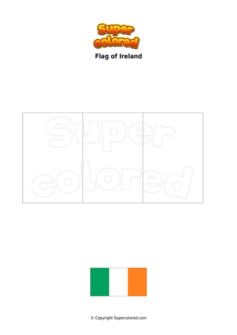 Coloring Page Flag Of Ireland Supercolored