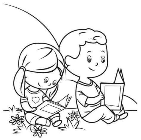 Desenhos de Criança está Estudando para Colorir e Imprimir