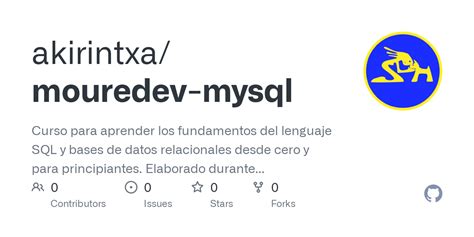 Github Akirintxa Mouredev Mysql Curso Para Aprender Los Fundamentos
