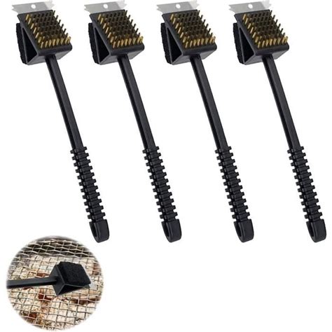 Grille De Barbecue Brosse À Barbecue Avec Spatule 3 En 1 Brosse À