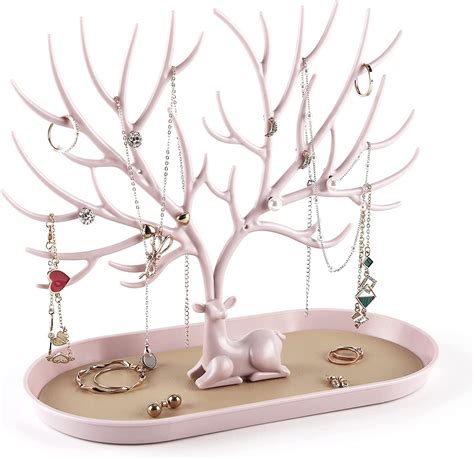 YeahBoom Arbre A Bijoux Support Porte Bijoux Femme Niveaux Avec Tiroirs