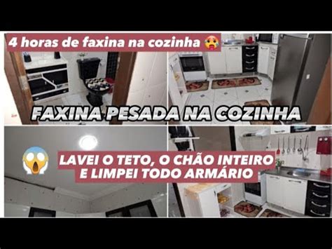 4 HORAS DE FAXINA PESADA NA COZINHA LAVEI O TETO OS ARMÁRIOS E O CHÃO