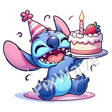 Happy Birthday Stitch PNG Birthday Stitch SVG Birthday Lilo And
