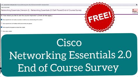 Cisco Networking Essentials 2 0 End Of Course Survey Assignment