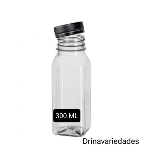 Garrafa Pet Plástica Tampa Lacre 300ml Descartável 3 Unidades