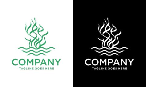 Modern And Minimalist Seaweed Logo Design Inspiration Seaweed Vector