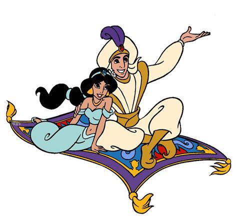 Jasmine And Aladdin On The Magic Carpet Disney Movie Characters