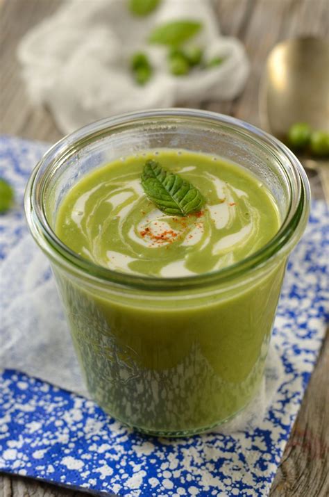 Velouté de petit pois à la menthe Recette Tangerine Zest