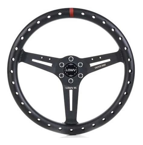 Volante Esportivo Lowv Sniper Aliviado Preto Universal Frete grátis