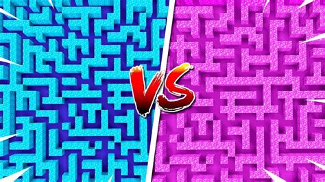 ERKEKLER VS KIZLAR MİNECRAFT LAV LABİRENTİNDEN KAÇIŞ YouTube