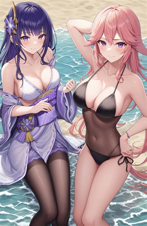 On Twitter Rt Waifu Noil Ei And Yae From Genshin