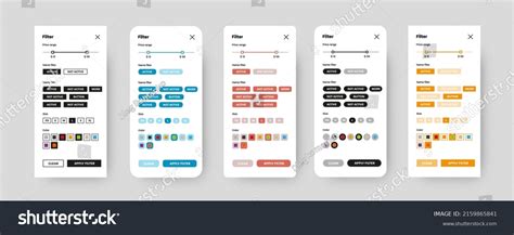 Set Vector User Interfaces Mobile Application Stock Vector Royalty