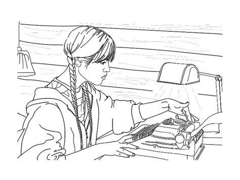 Wednesday Addams Coloring Pages Coloringlib