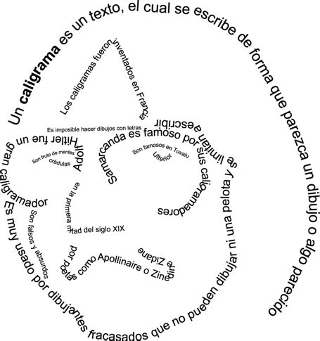Como Se Hacen Los Caligramas Imagui