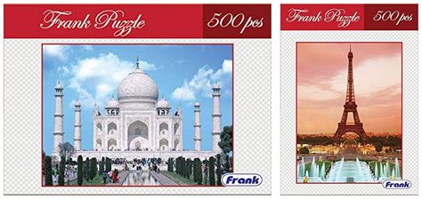 Buy Frank Taj Mahal 500 Pieces Jigsaw Puzzle Frank Eiffel Tower