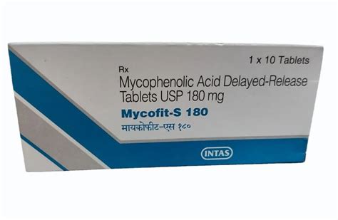 180 Mg Mycofit S Mycophenolic Acid Delayed Release Tablets