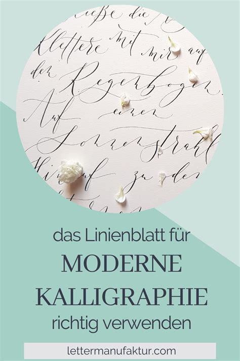 Linienblatt für moderne Kalligraphie und Alternativen