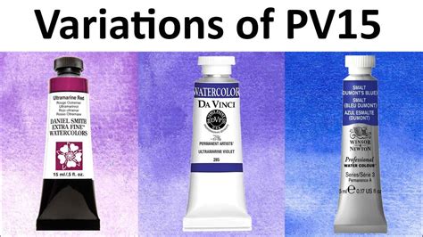 Variations Of Ultramarine Violet PV15 Watercolor Comparison Daniel