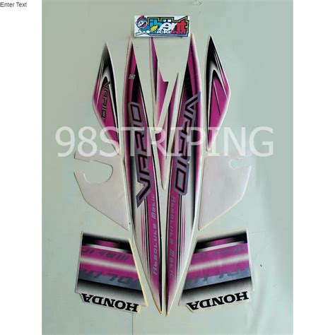 Jual STIKER STRIPING LIS STANDAR ORI HONDA VARIO 110 PUTIH PINK CW