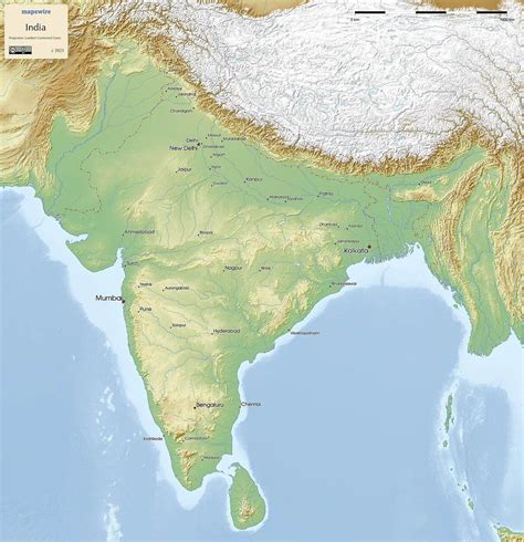 Outline Of Physical Map Of India Fayre Jenilee