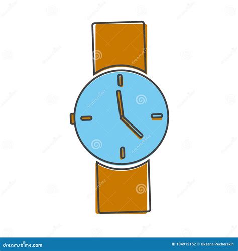 Imagen Vectorial De Un Reloj De Pulsera Icono Del Reloj En Un Estilo