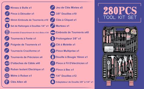 Goywato Caisse A Outil Complete Pi Ces Boite A Outils De M Nage