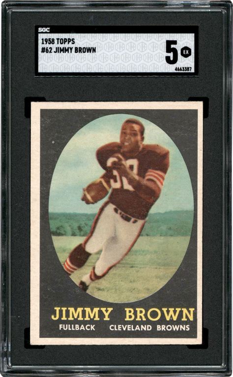 1958 Topps Football Near Complete Set W SGC 5 Jim Brown Rookie Card
