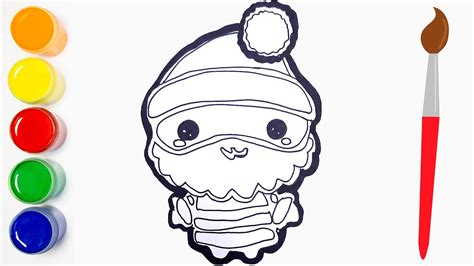 HOW TO DRAW A CUTE SANTA CLAUS STEP BY STEP COMO DIBUJAR A PAPA NOEL