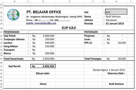 Contoh Slip Gaji Beserta Pengertian Fungsi Dan Tips Membuatnya