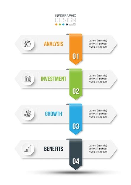 Premium Vector Step Process Work Flow Infographic Template