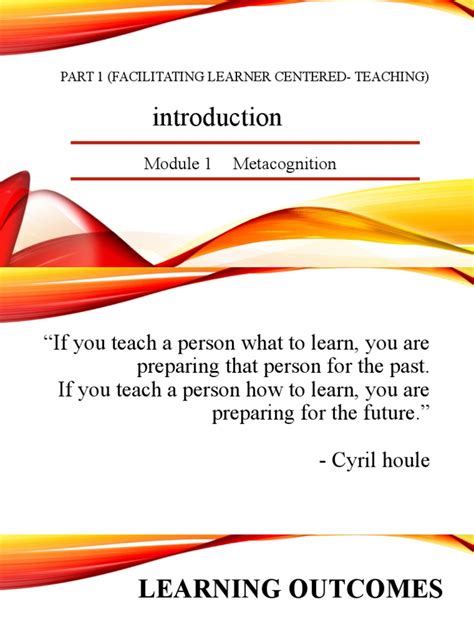 module 1 metacognition pdf metacognition learning