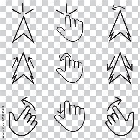 Pointer Cursor Icons Computer Web Arrows Mouse Cursors And Clicking