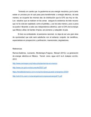 Implementacion De La Transicion Energetica En Mexico PDF