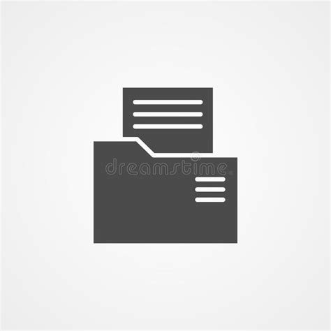 S Mbolo De La Muestra Del Icono Del Vector De La Carpeta De La Oficina