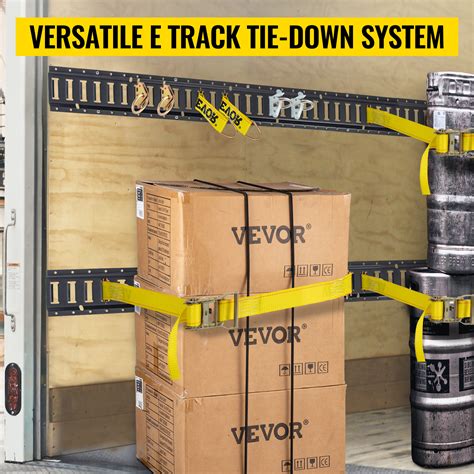 VEVOR E Track Tie Down Rail Kit 18PCs 5 E Track Rails Enclosed Cargo