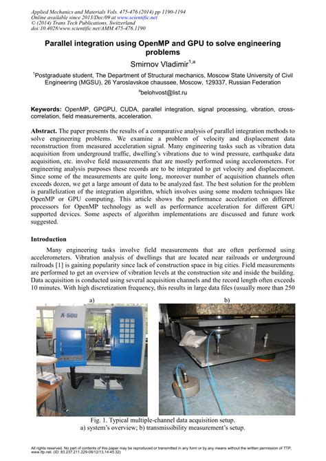 pdf parallel integration using openmp and gpu to solve engineering problems