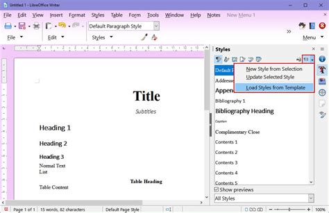 How To Create Custom Style Templates In LibreOffice Writer