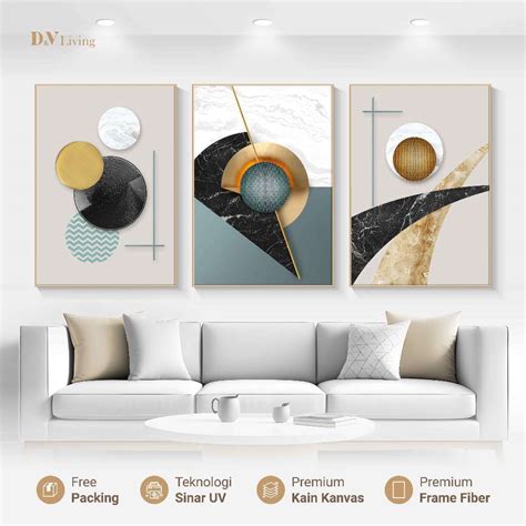 Jual DVLIVING Hiasan Dinding Ruang Tamu Minimalis 80x57cm 40x57cm