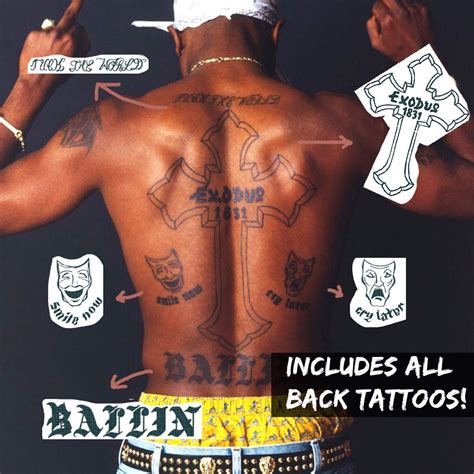 Pac Temporary Tattoos Full Set Pac Temporary Tattoos Etsy India