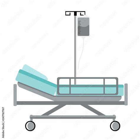 Hospital Bed Vector Illustration Stock Vector Adobe Stock