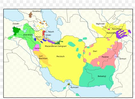 Iranian Languages Farsi Linguistic Map Dari Language PNG 1280x945px