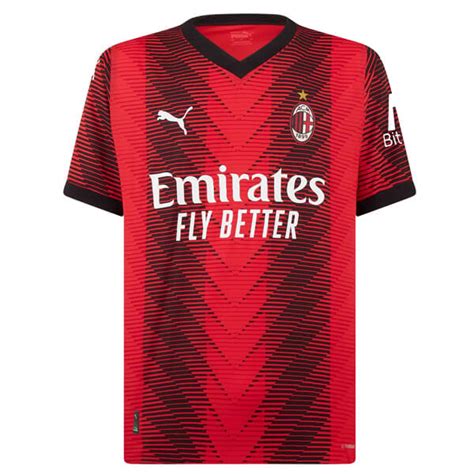 AC Milan Home Player Version Football Shirt 23 24 SoccerDragon
