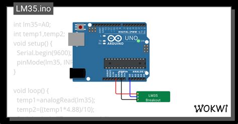 LM35 Wokwi ESP32 STM32 Arduino Simulator