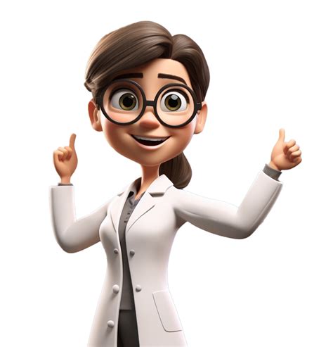 dibujos animados personaje caucásico mujer doctor ai generado 27148507 PNG