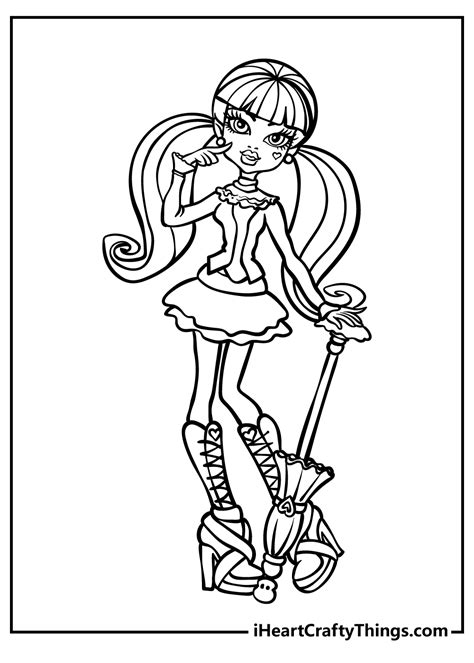 Monsters High Coloring Pages Free Printable Templates