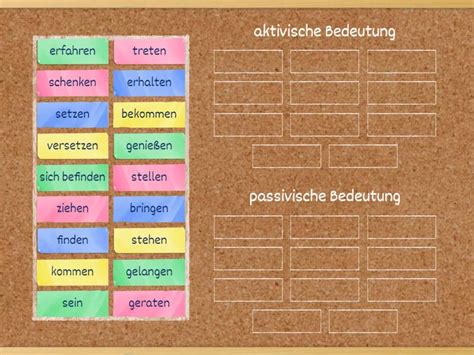 Nomen Verb Verbindungen Verben Mit Aktivischer Vs Passivischer
