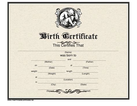 15 Birth Certificate Templates Word PDF Template Lab